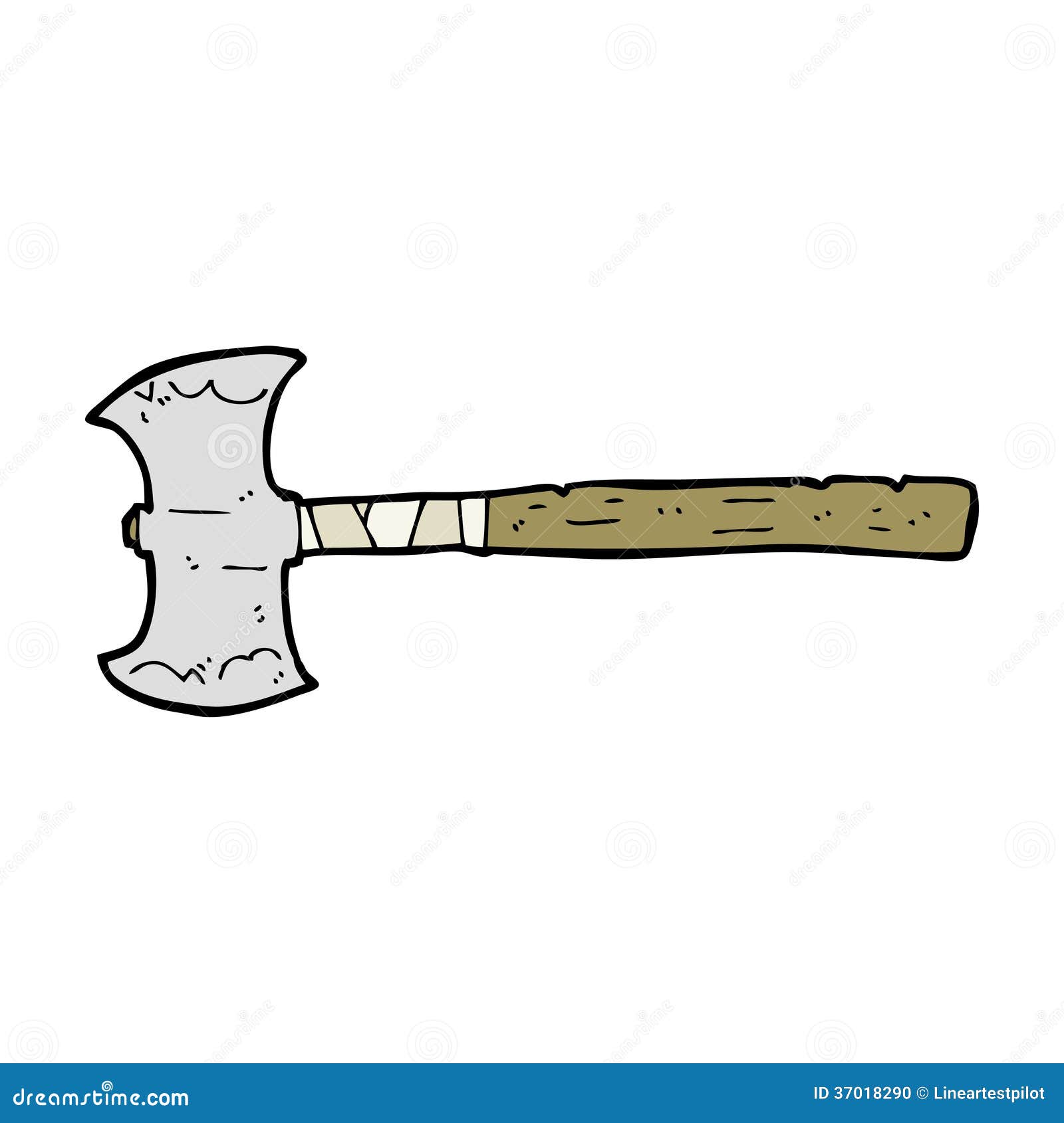 Cartoon double sided axe stock vector. Illustration of cheerful - 37018290