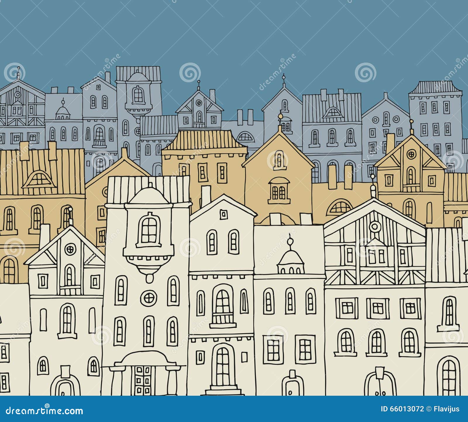 Cartoon down town stock vector. Illustration of oven - 66013072