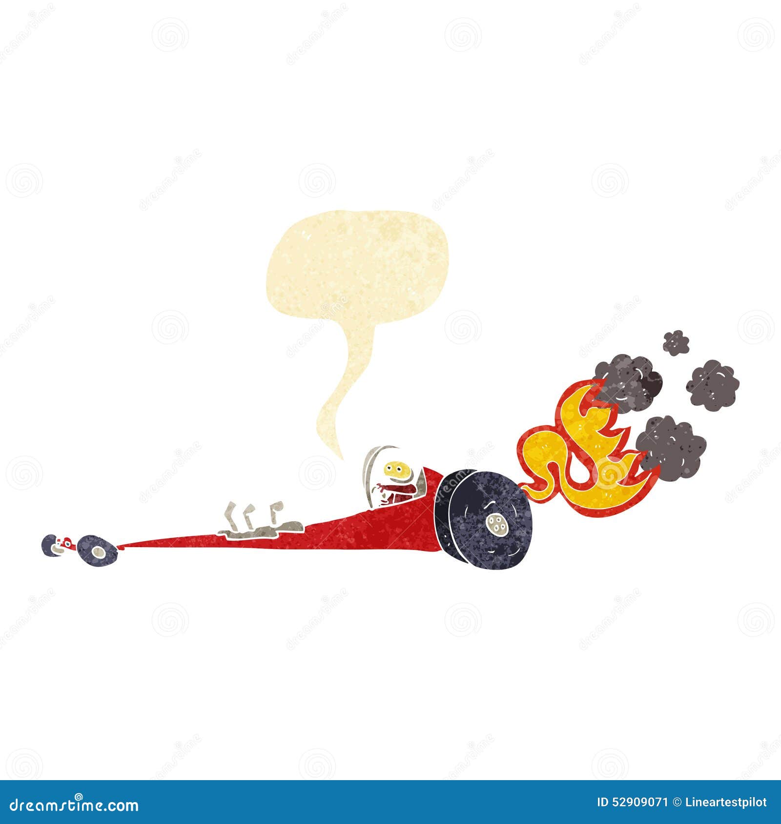 Cartoon Drag Racer With Speech Bubble Royalty-Free Stock Image ...