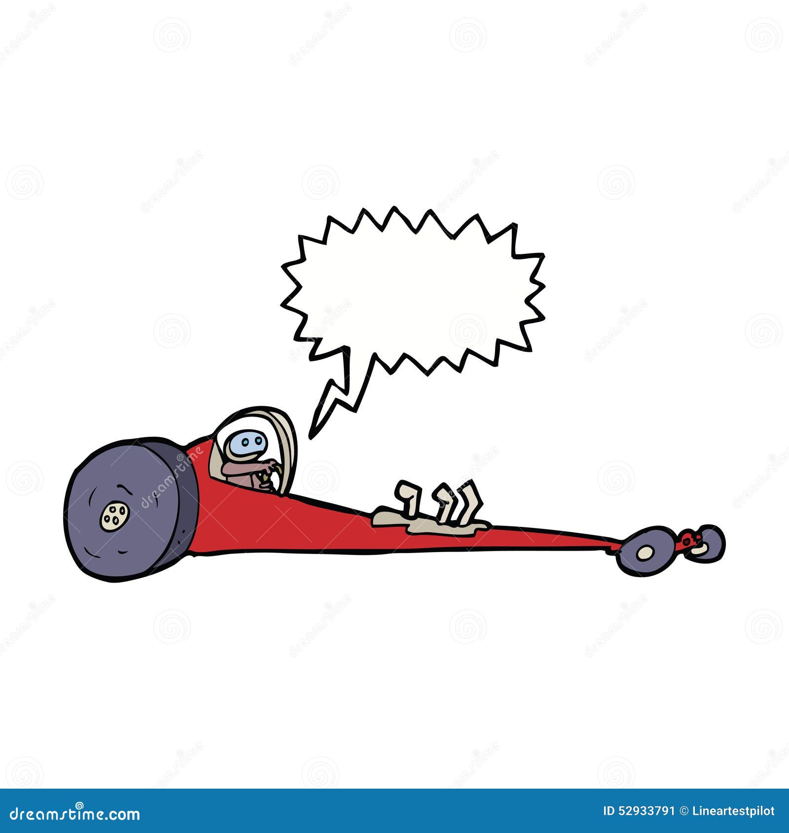 Cartoon Drag Racer With Speech Bubble Royalty-Free Stock Image ...