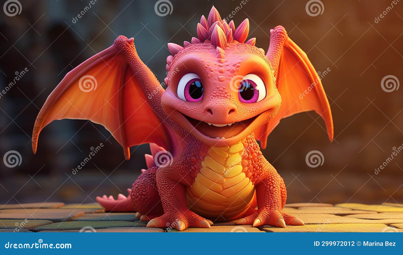 Cartoon Dragon. Chinese New Year of the Dragon Symbol Stock Photo ...
