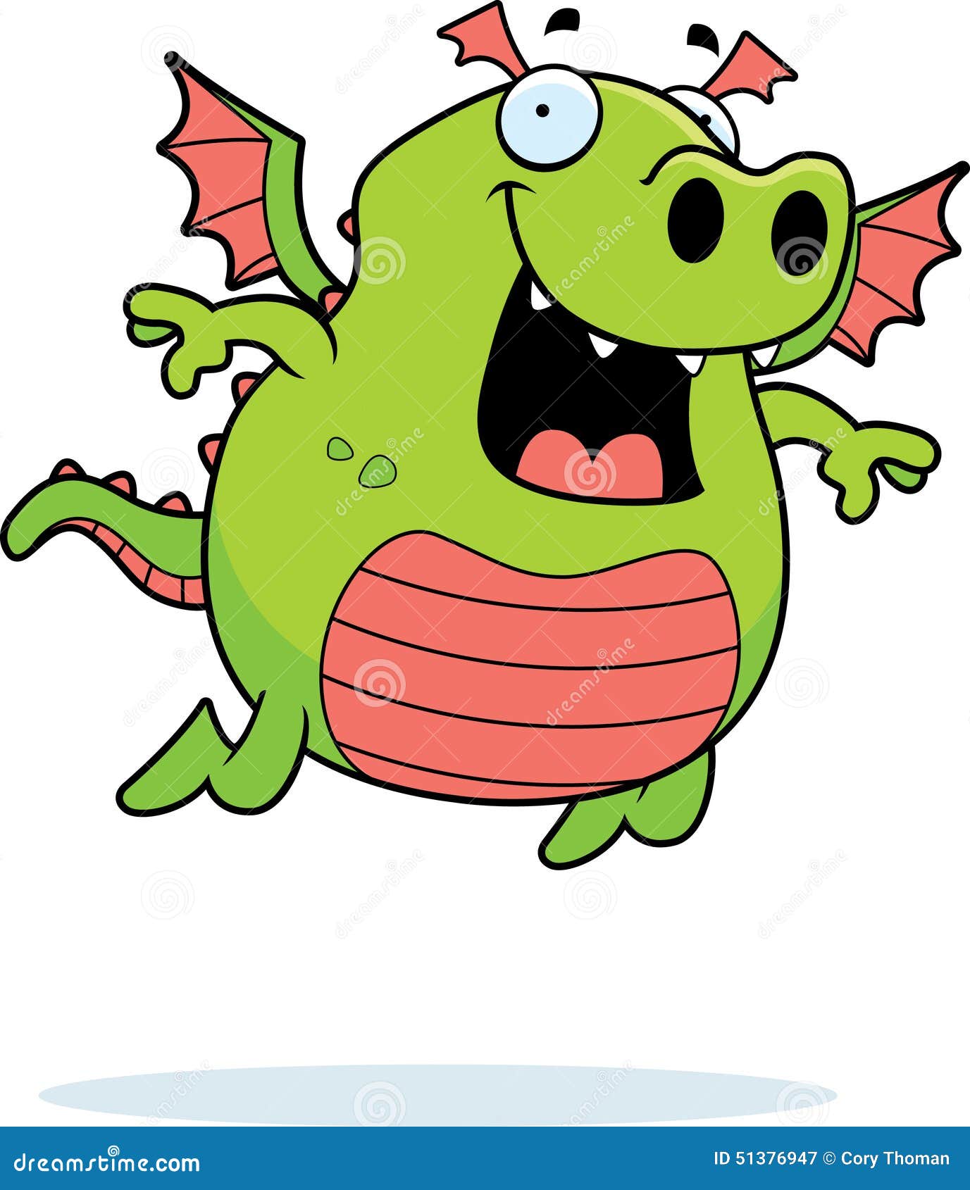 Cartoon Dragon Flying stock vector. Illustration of dragon - 51376947