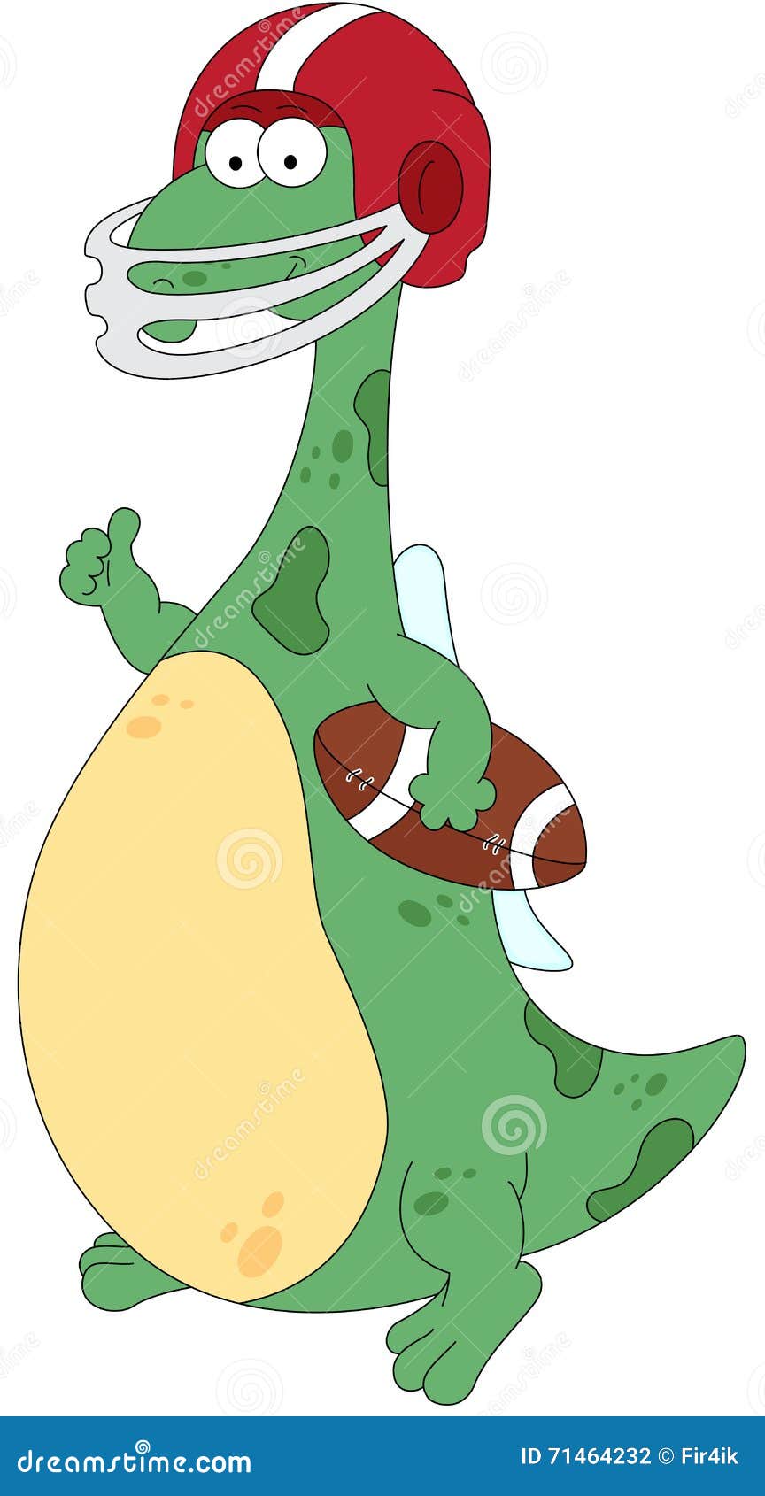 Cartoon Dragon with a Rugby Ball Stock Vector - Illustration of magic ...