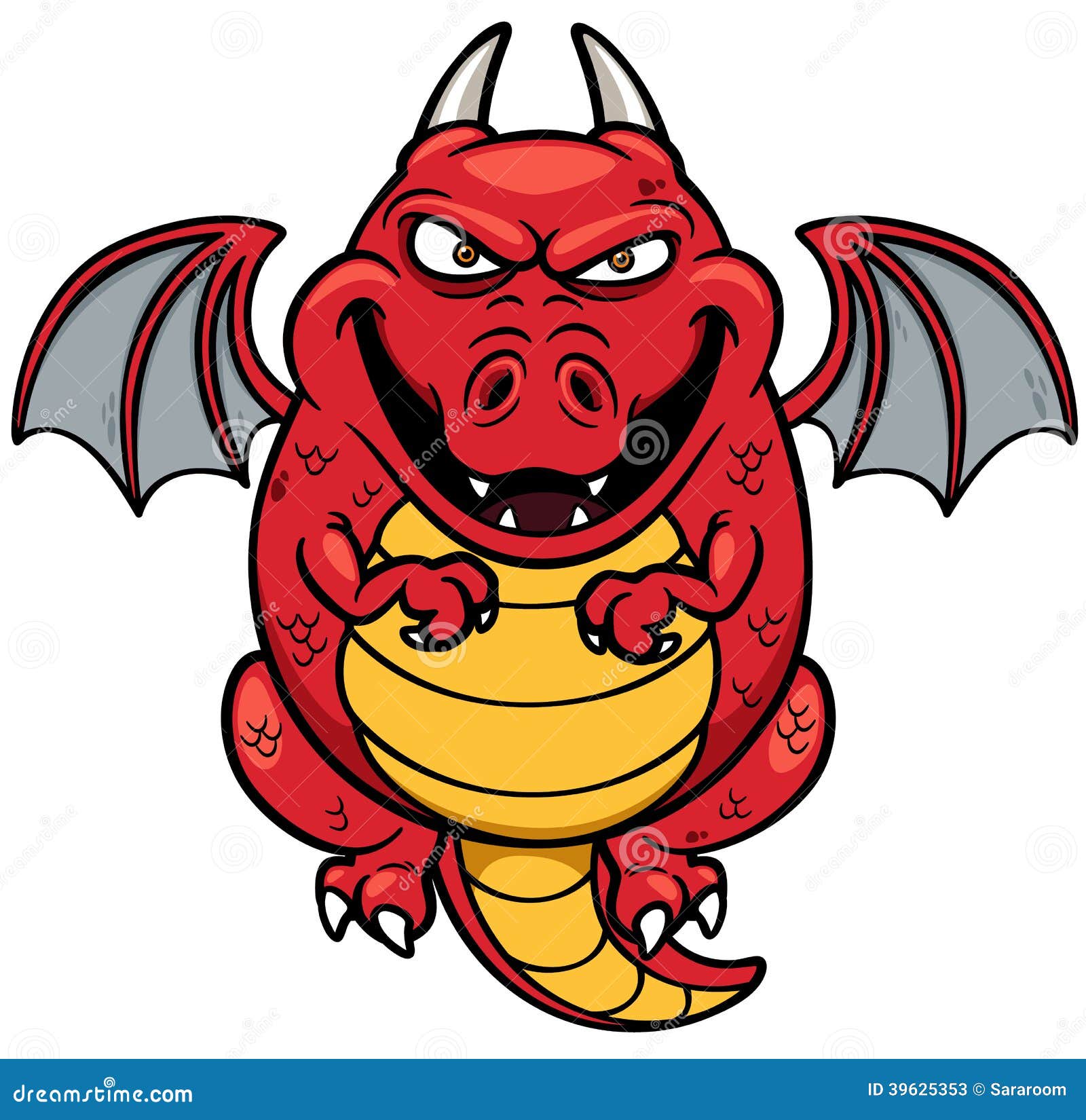 Cartoon dragon stock vector. Illustration of monster - 39625353