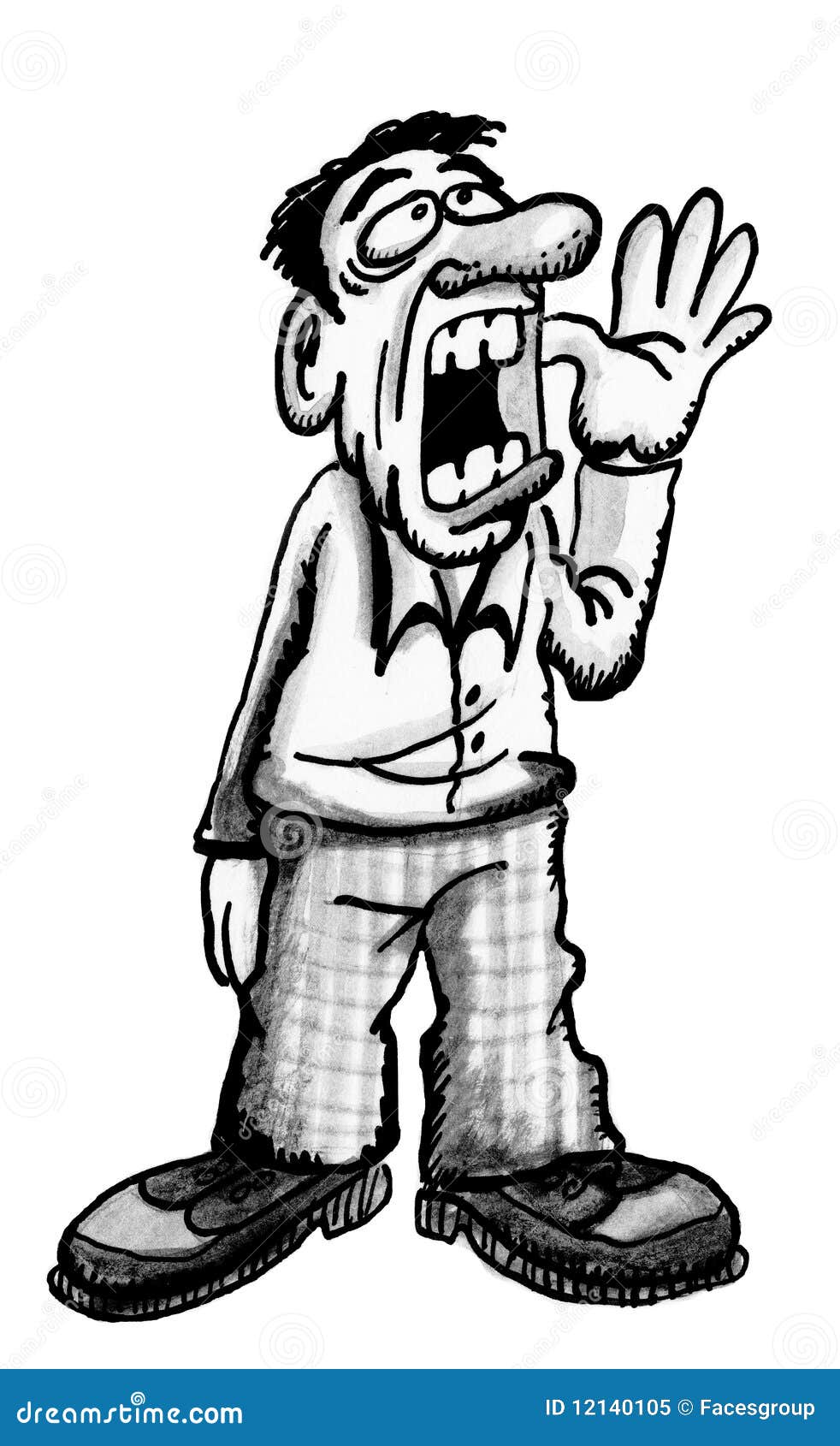 Cartoon Angst Man | CartoonDealer.com #38069759