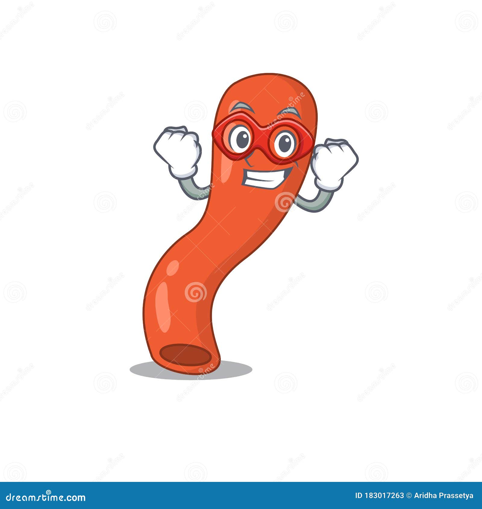A Cartoon Drawing of Appendix in a Super Hero Character Stock Vector ...