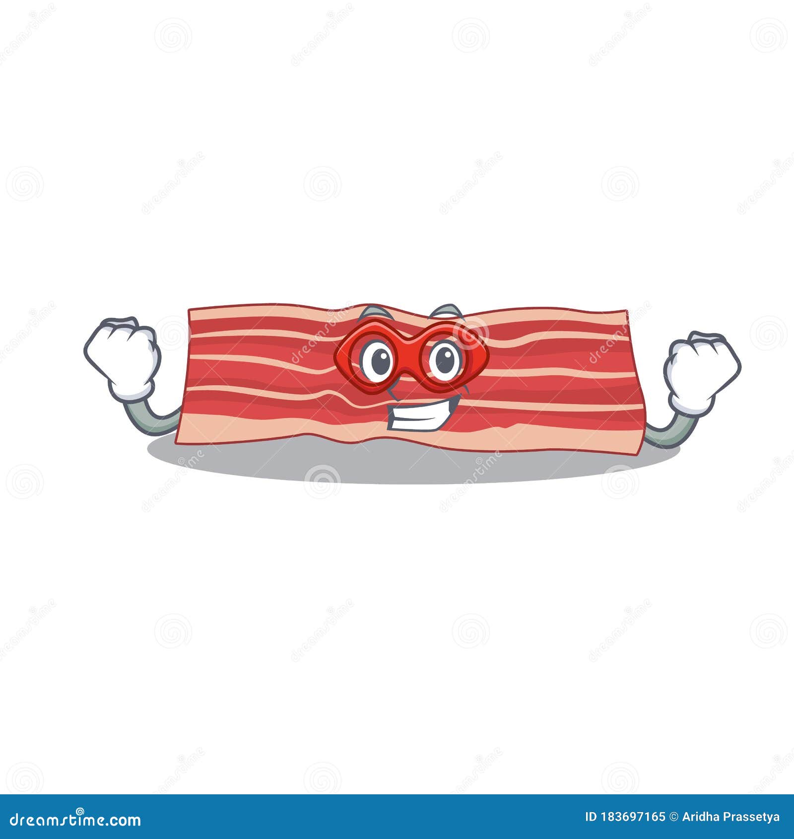 A Cartoon Drawing of Bacon in a Super Hero Character Stock Vector ...