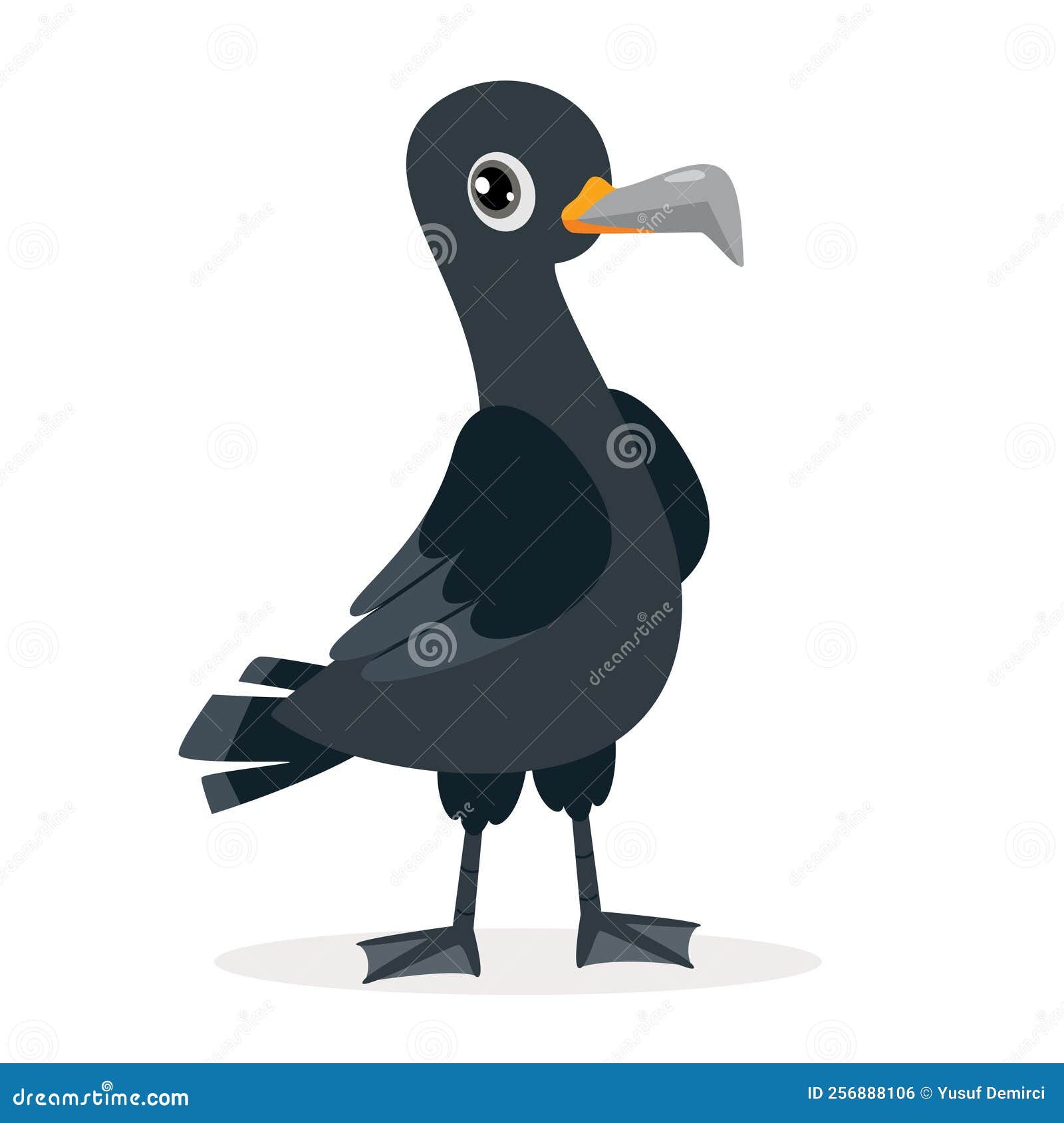 Cartoon Drawing of a Cormorant Stock Illustration - Illustration of ...