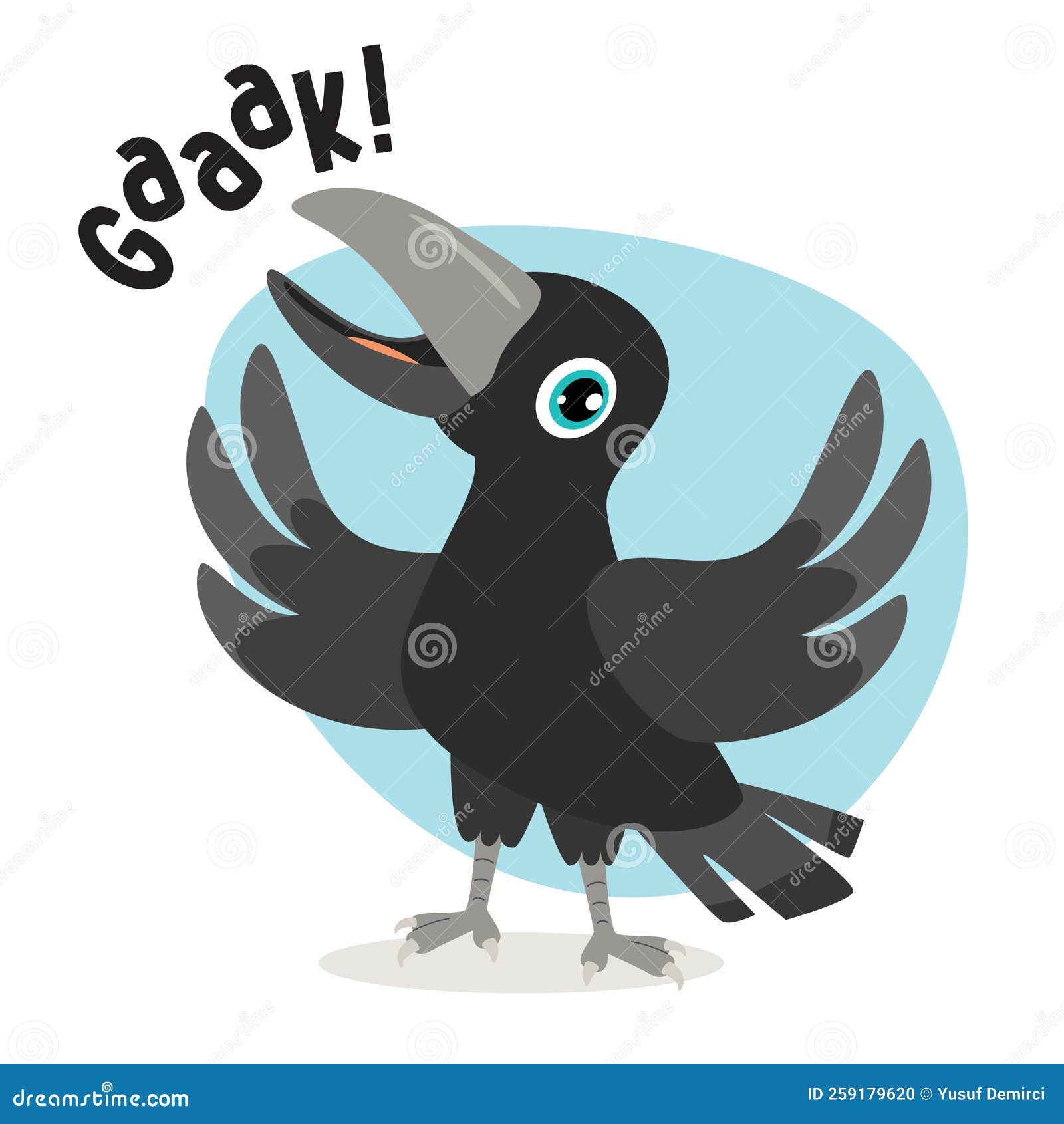 Cartoon Drawing of a Crow stock illustration. Illustration of funny ...