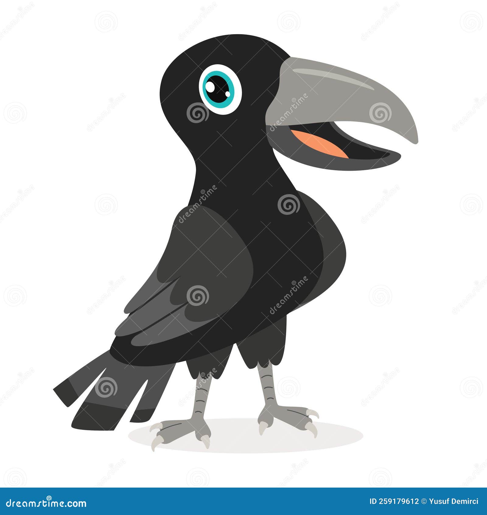 Cartoon Drawing of a Crow stock illustration. Illustration of crow ...