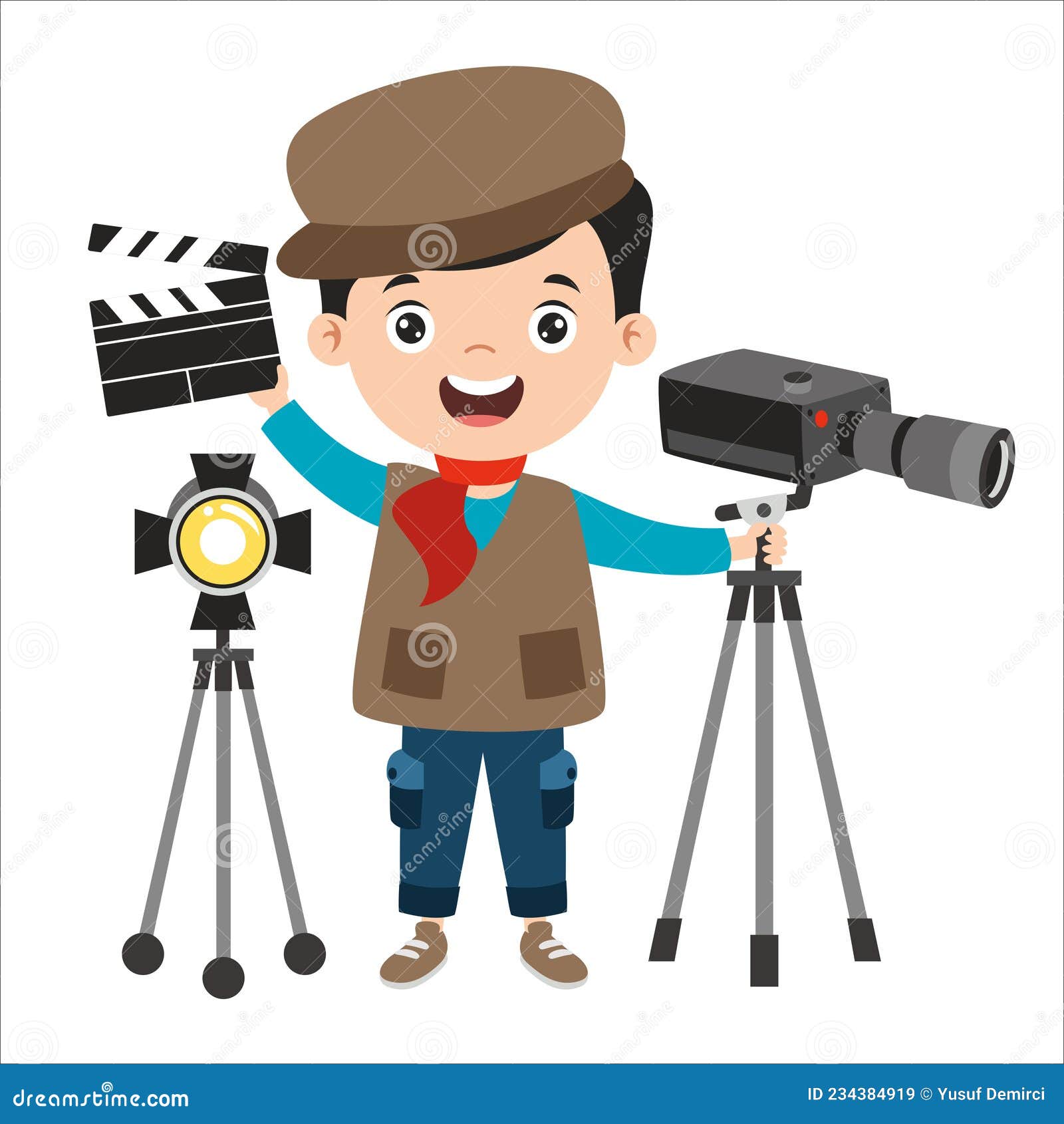 Cartoon Drawing of a Director Stock Vector - Illustration of filmmaking ...