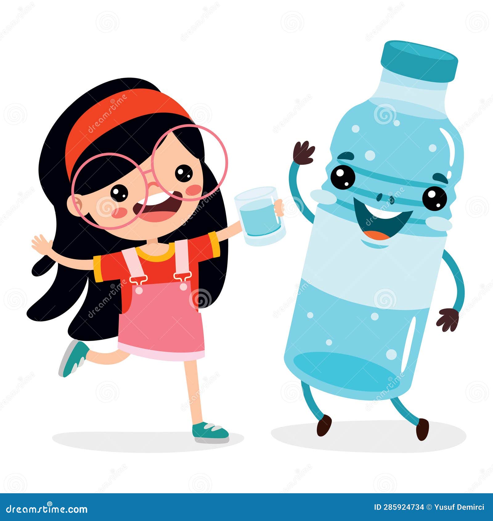 Cartoon Drawing of Drinking Water Stock Illustration - Illustration of ...