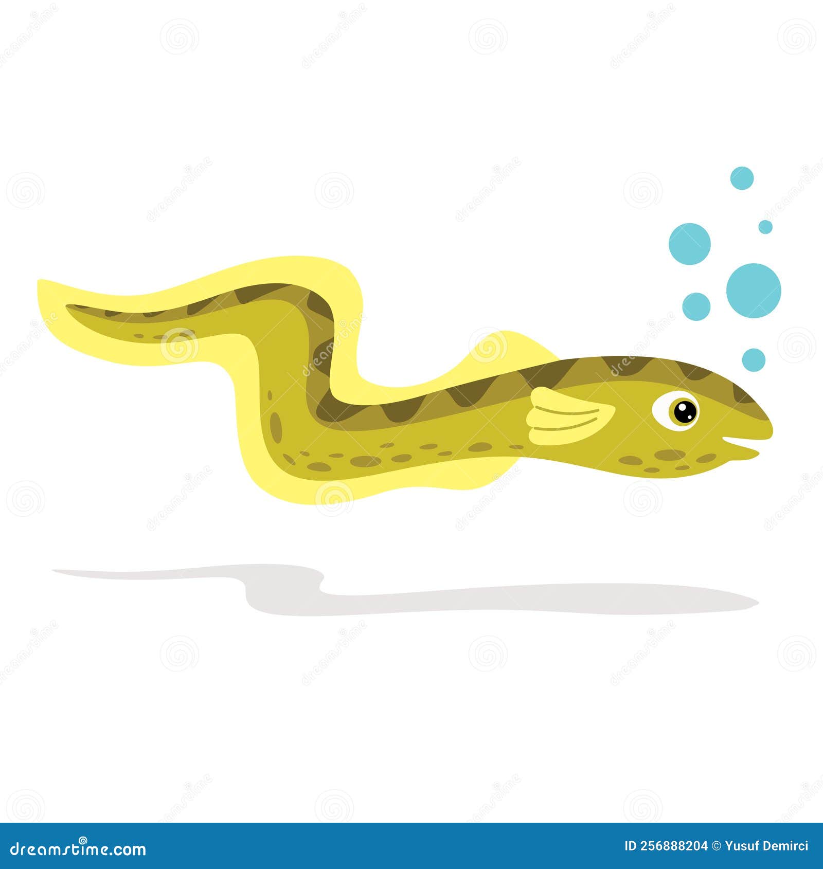 Cartoon Drawing of an Eel stock illustration. Illustration of sealife ...
