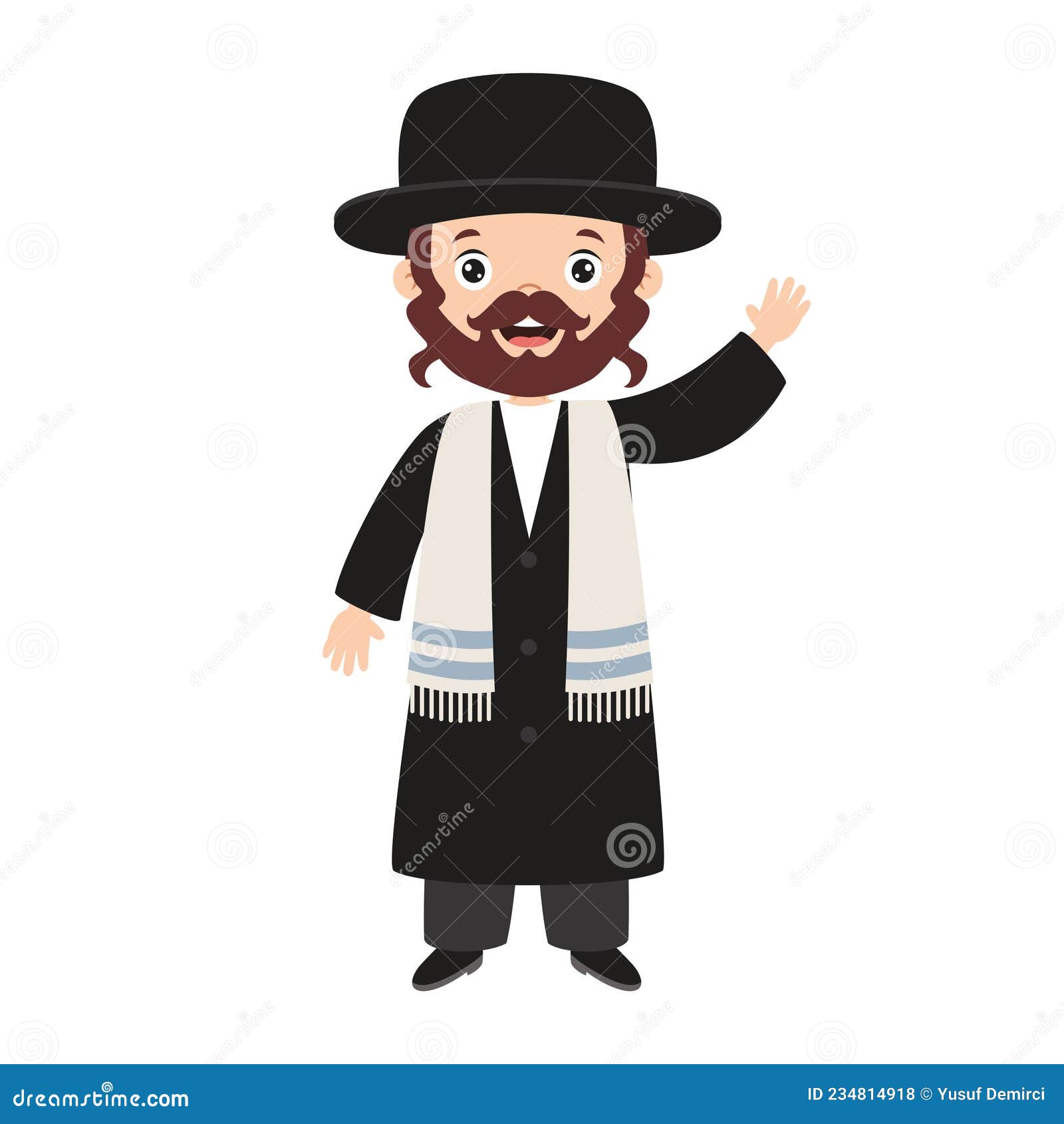 Cartoon Drawing of a Jewish Man Stock Vector - Illustration of ...