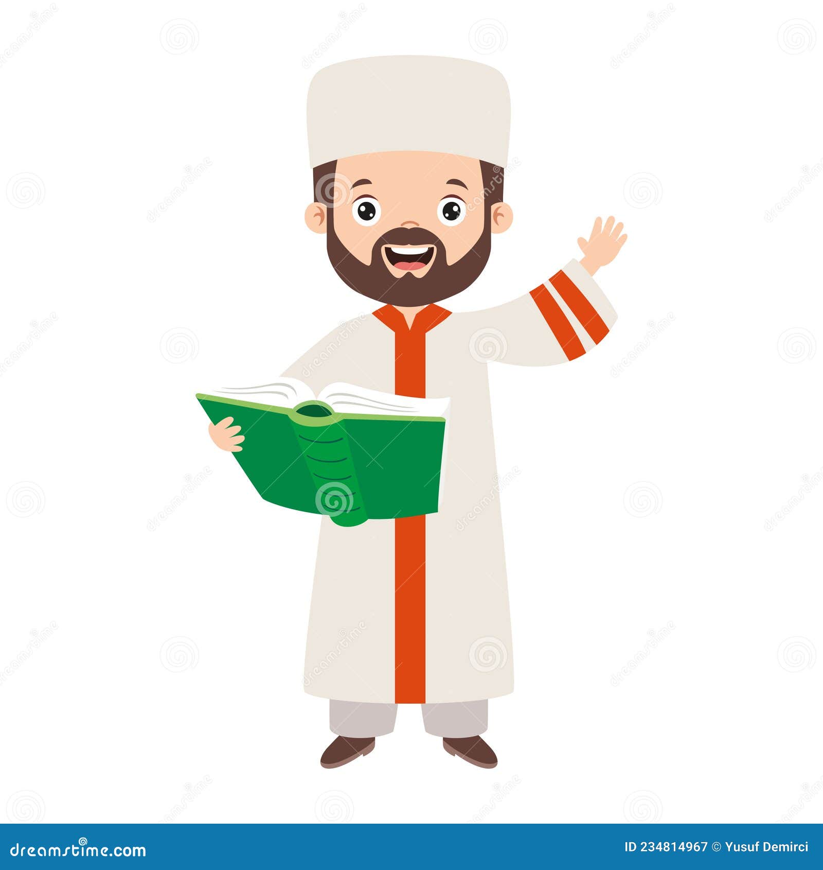 Cartoon Drawing of a Muslim Man Stock Vector - Illustration of allah ...
