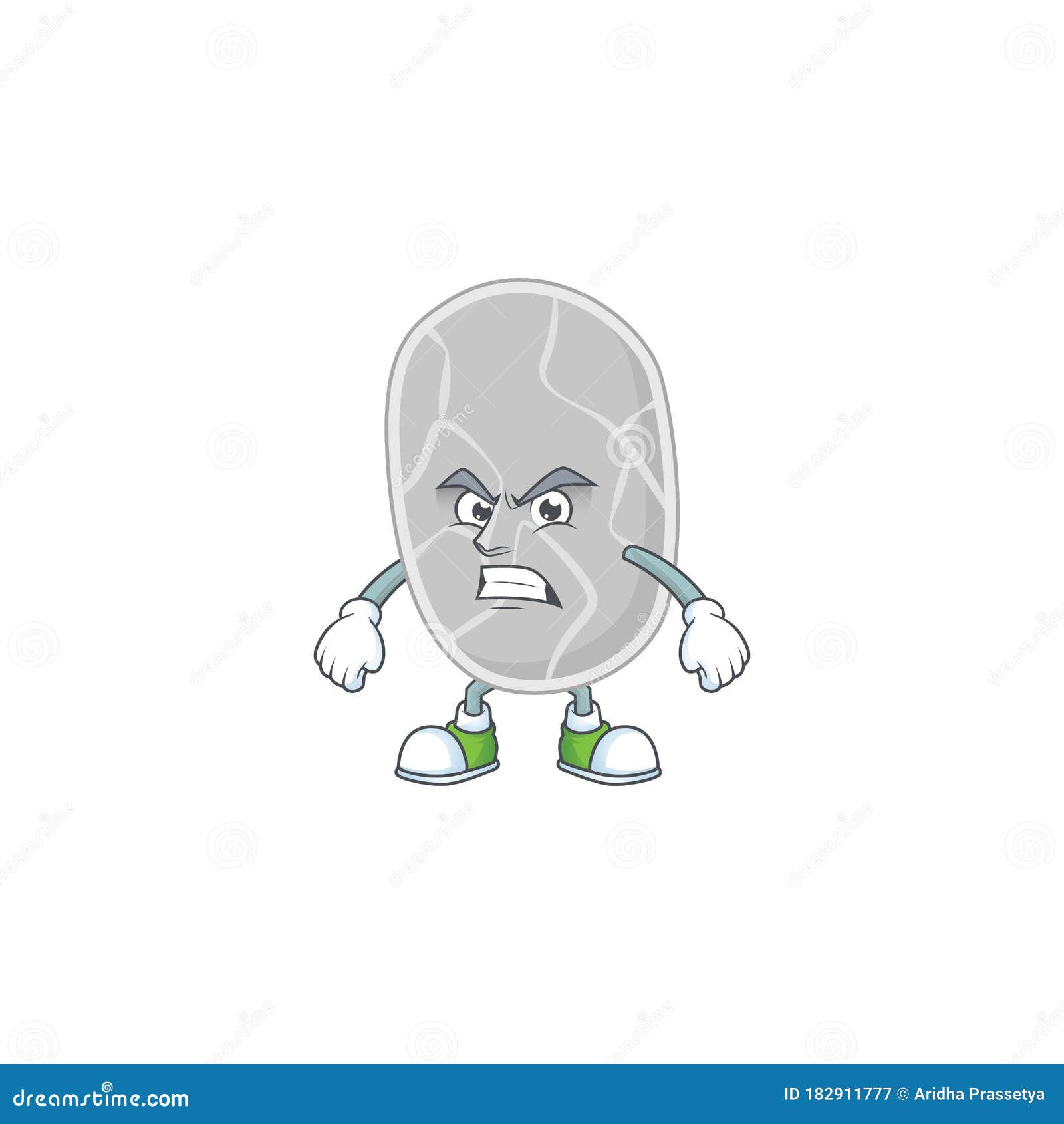 Cartoon Drawing of Nitrospirae Showing Angry Face Stock Vector ...