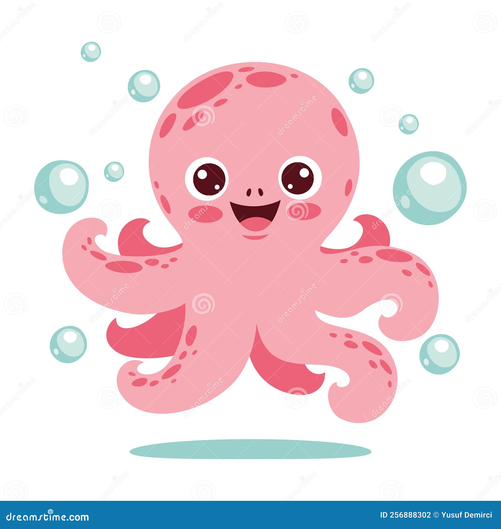 Cartoon Drawing of an Octopus Stock Illustration - Illustration of ...