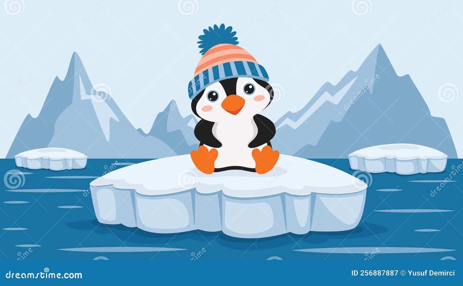 Cartoon Drawing of Penguin Character Stock Illustration - Illustration ...