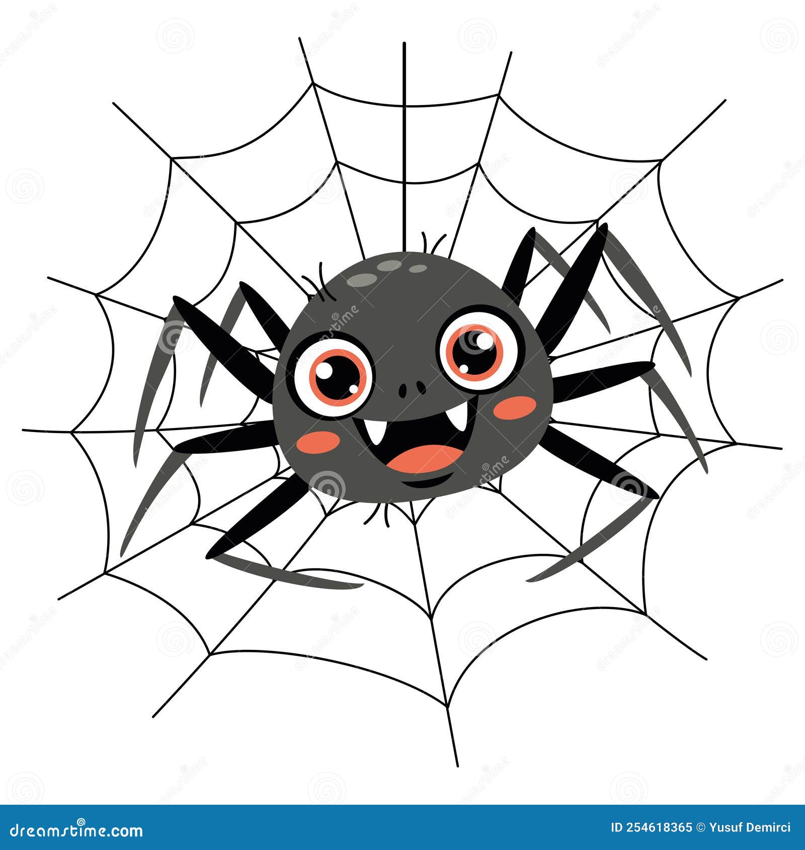 Cartoon Drawing of a Spider Stock Vector - Illustration of spider ...
