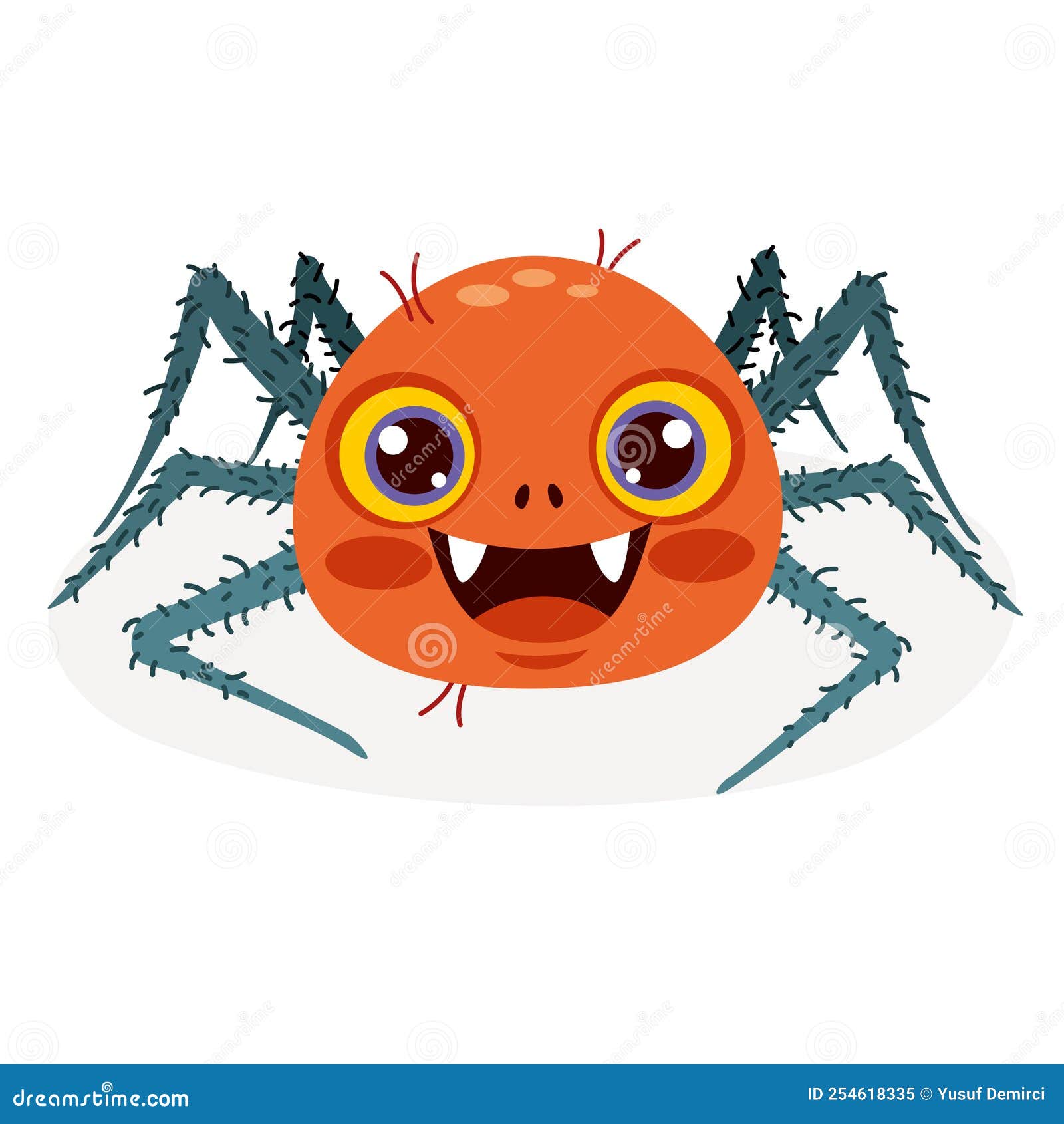 Cartoon Drawing of a Spider Stock Vector - Illustration of cobweb ...