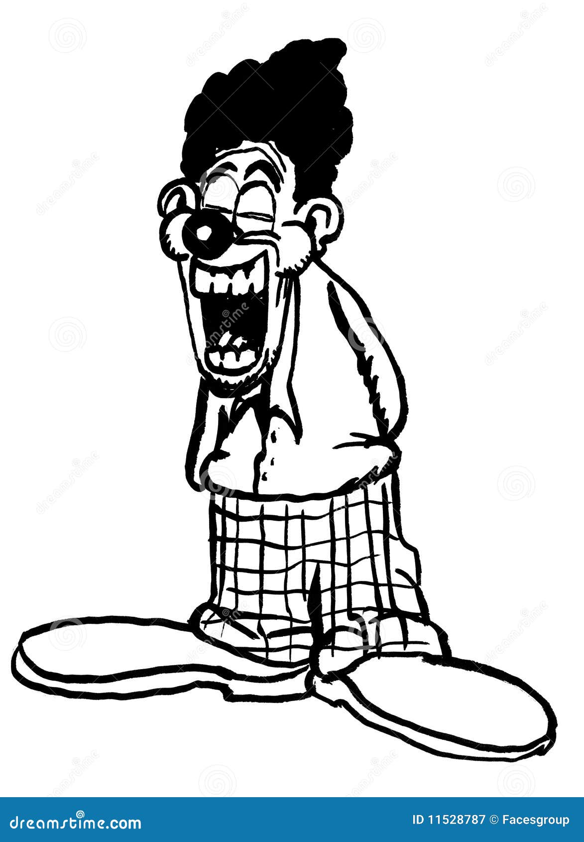 Cartoon Drawing of a Stupid Clown Stock Illustration - Illustration of ...