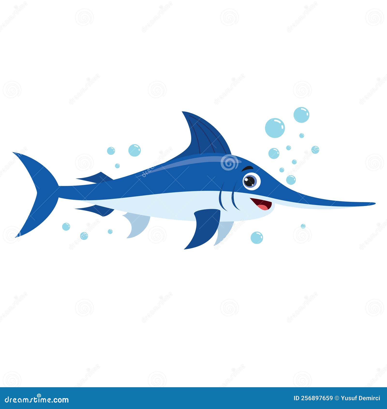 Cartoon Drawing of a Swordfish Stock Illustration - Illustration of ...