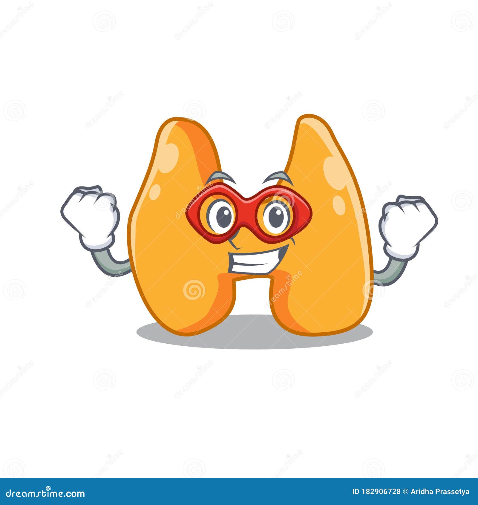 A Cartoon Drawing of Thyroidin a Super Hero Character Stock Vector ...