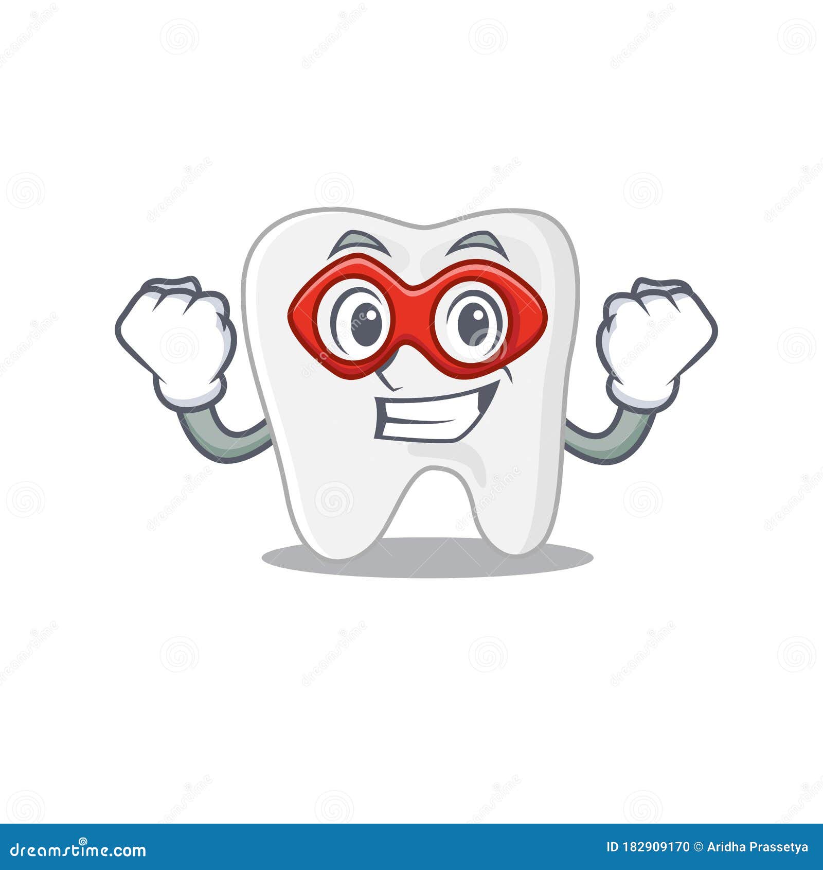 A Cartoon Drawing of Tooth in a Super Hero Character Stock Vector ...