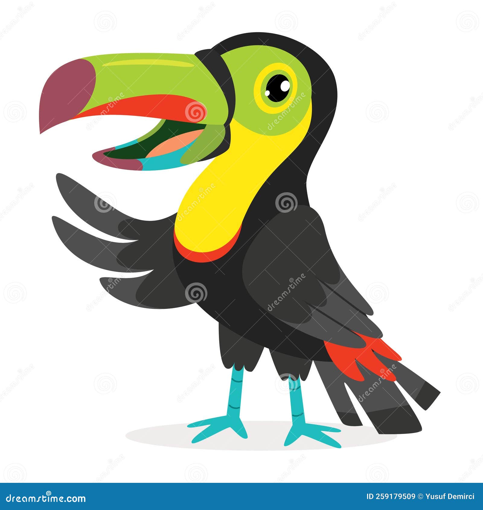 Cartoon Drawing of a Toucan Stock Illustration - Illustration of exotic ...