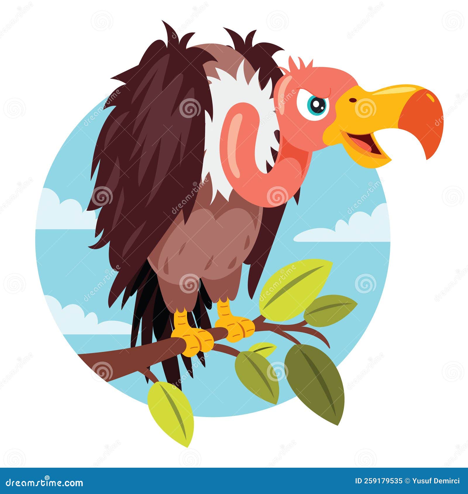 Cartoon Drawing of a Vulture Stock Illustration - Illustration of ...