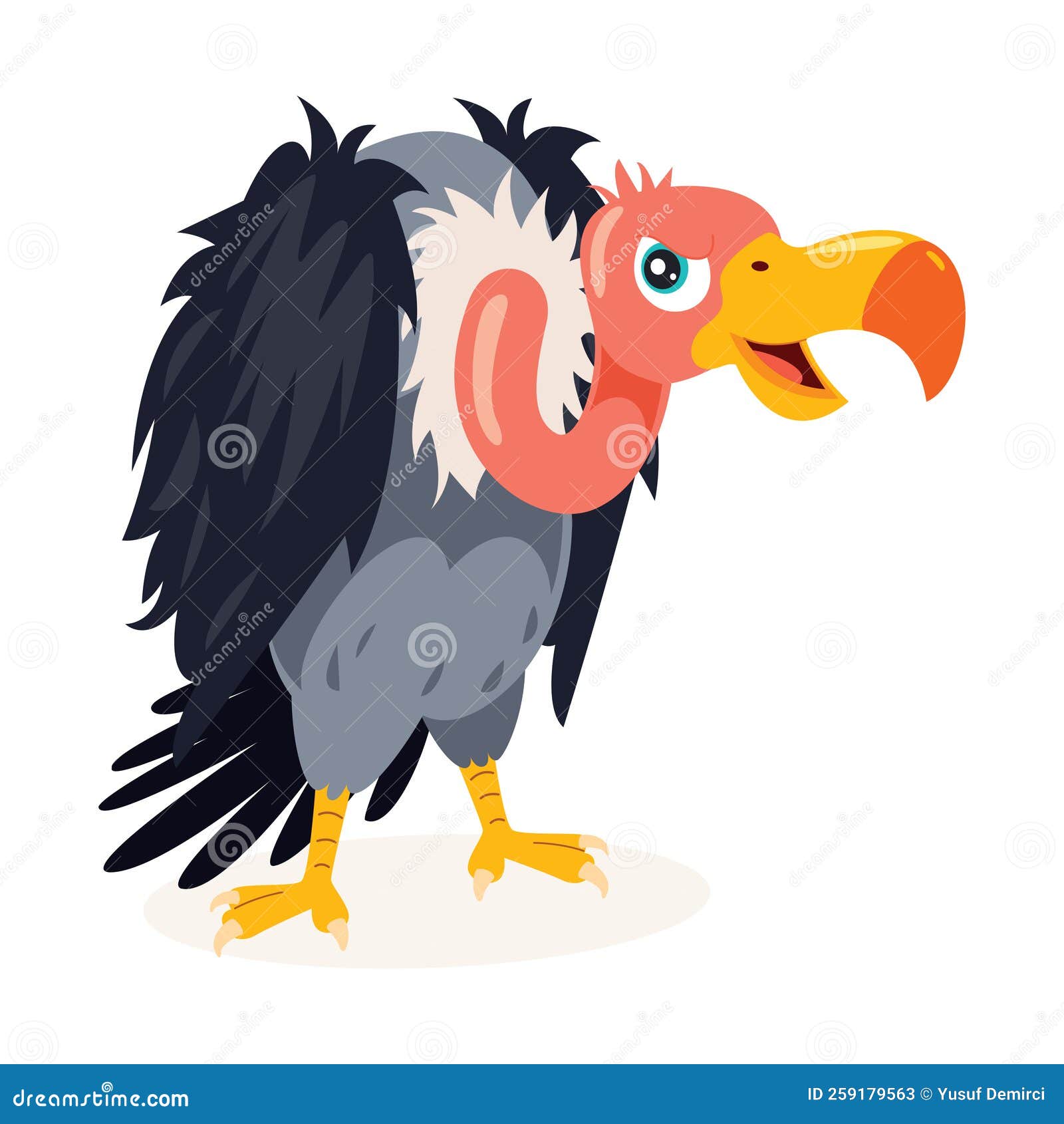 Cartoon Drawing of a Vulture Stock Illustration - Illustration of ...