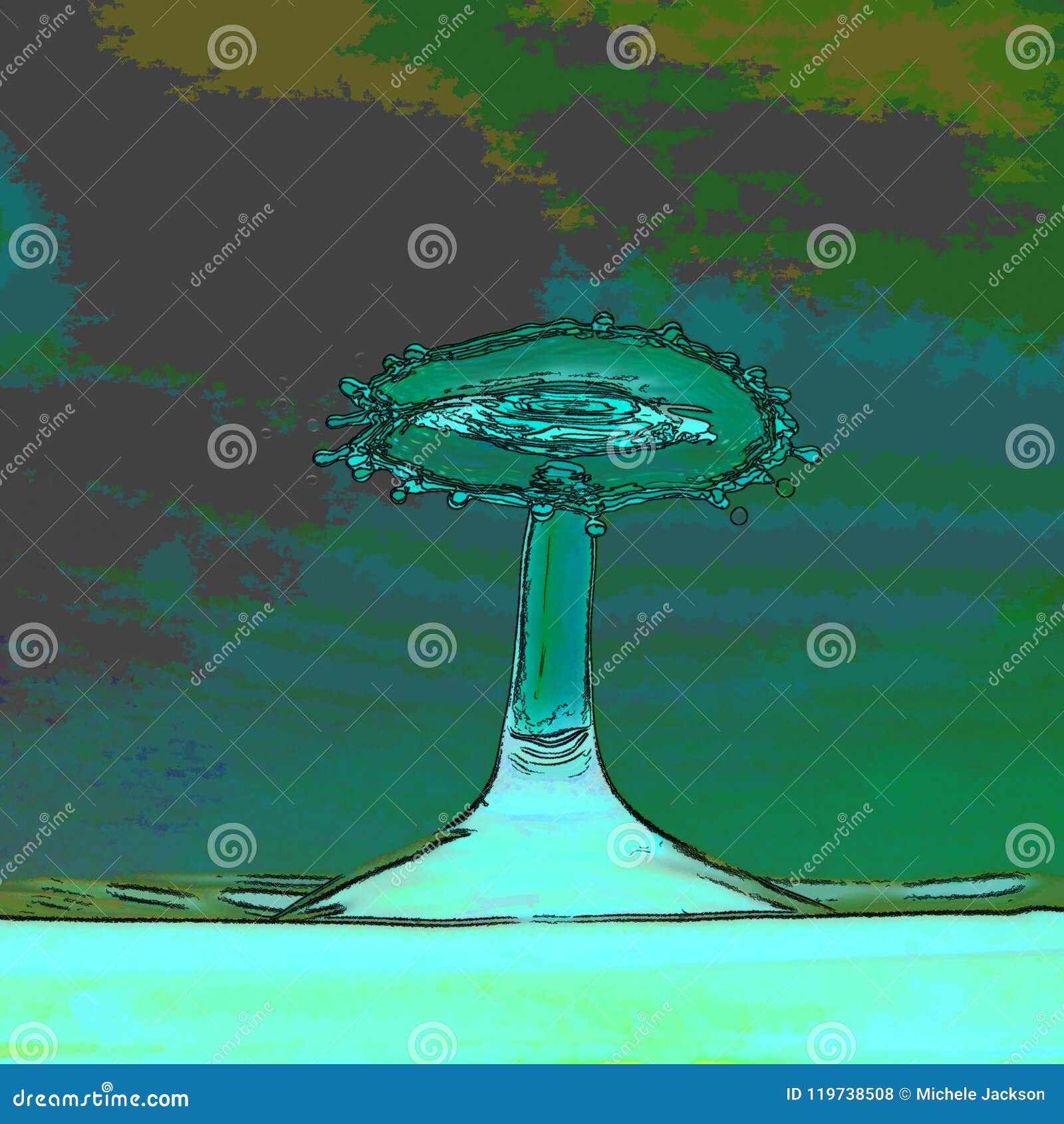 Cartoon Drawing of a Water Drop Shape Stock Illustration - Illustration ...