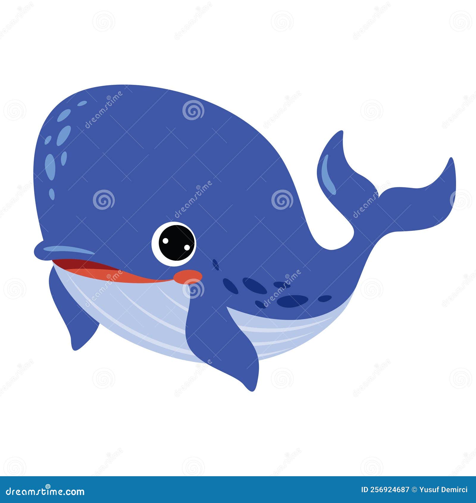 Cartoon Drawing of a Whale stock vector. Illustration of marine - 256924687