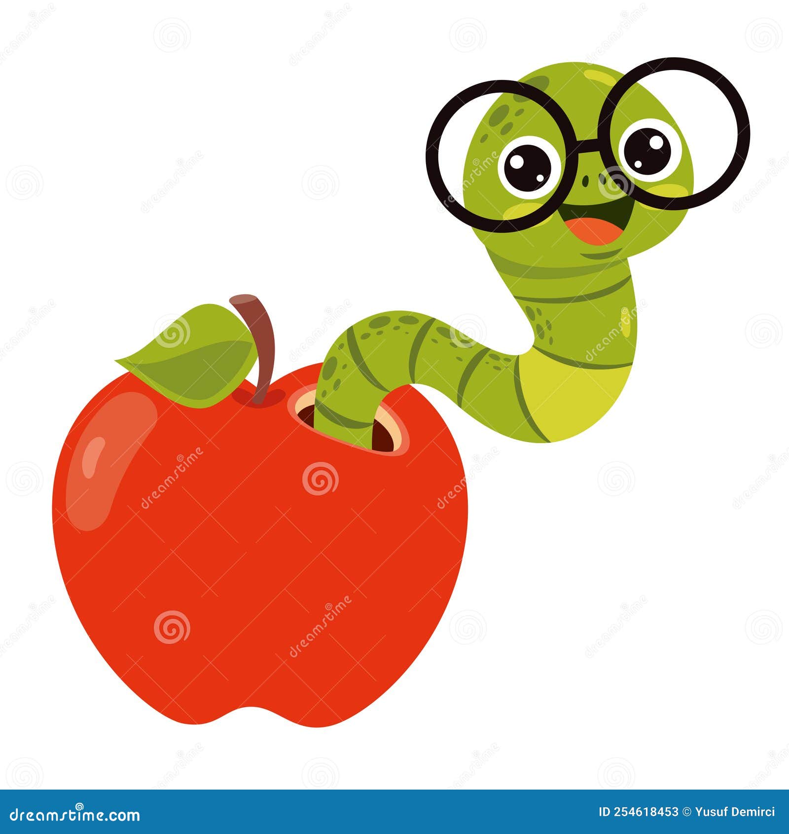 Cartoon Drawing of a Worm stock vector. Illustration of character ...