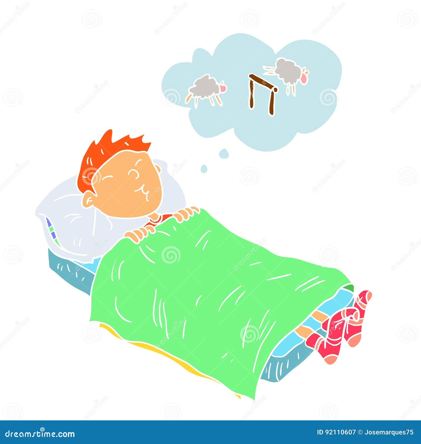 Cartoon dream illustration stock vector. Illustration of ethnicity ...
