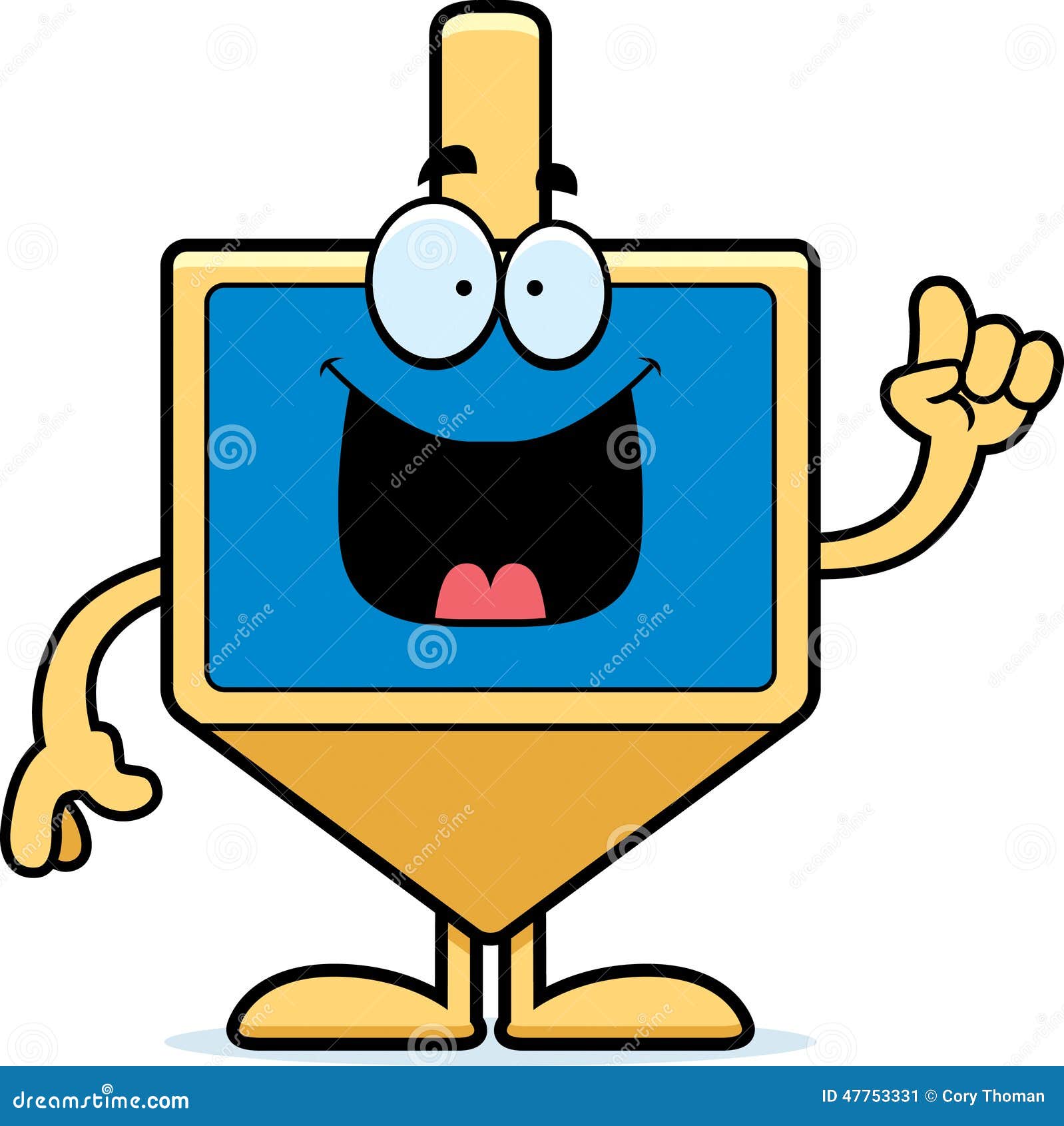 Cartoon Dreidel Idea stock vector. Illustration of idea - 47753331
