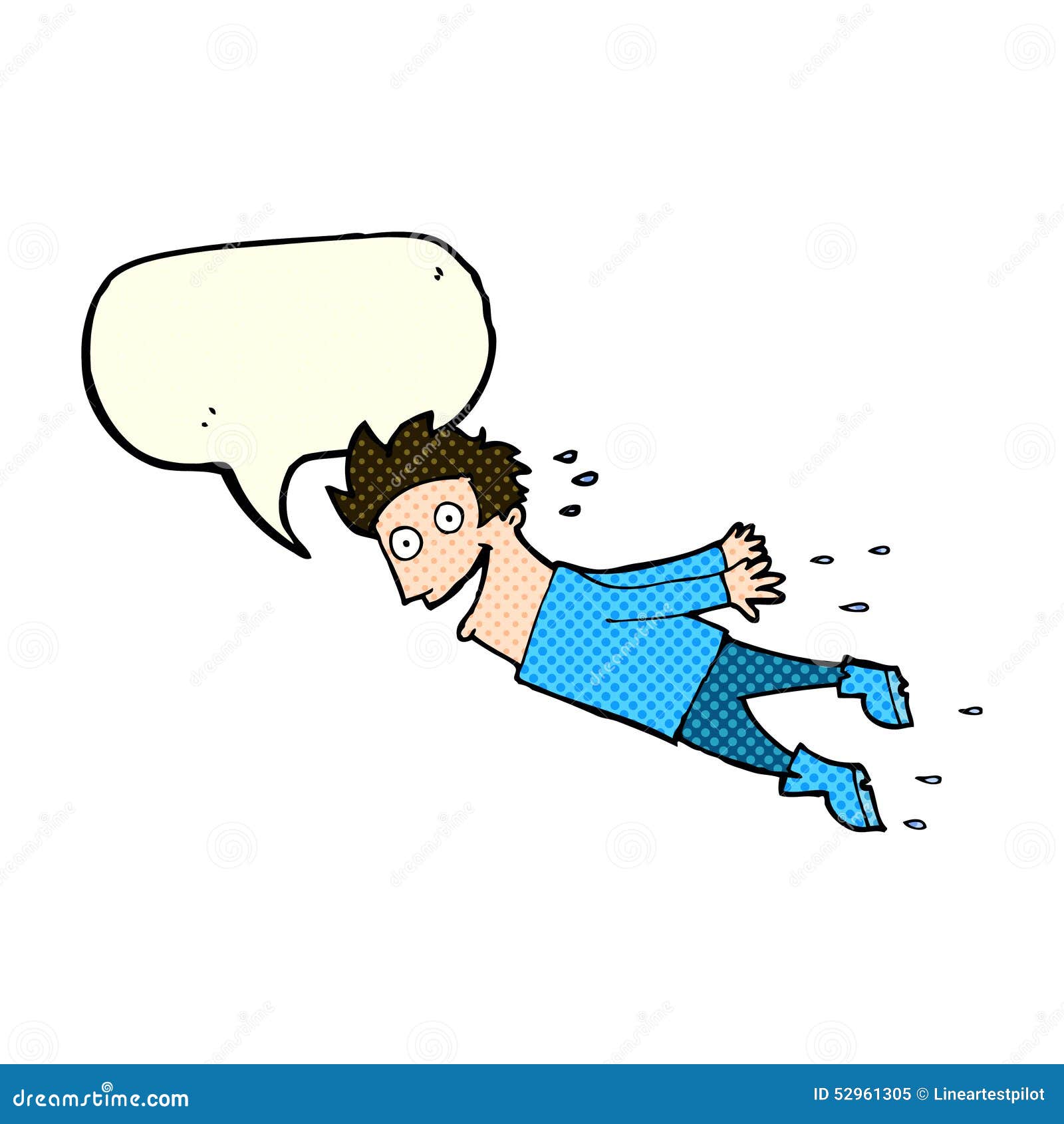 Flying Person Cartoon