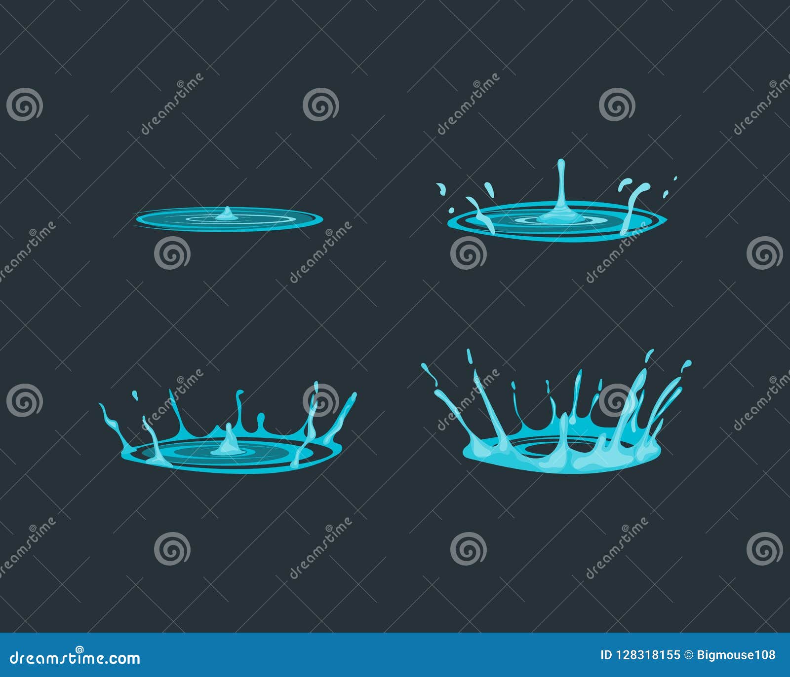 Cartoon Dripping Water Effect Set for Ad. Vector Stock Vector ...