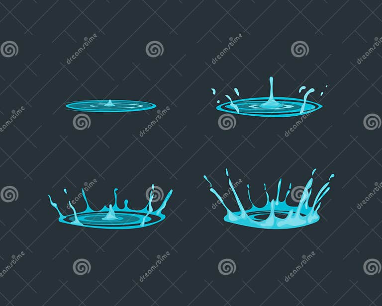 Cartoon Dripping Water Effect Set for Ad. Vector Stock Vector ...