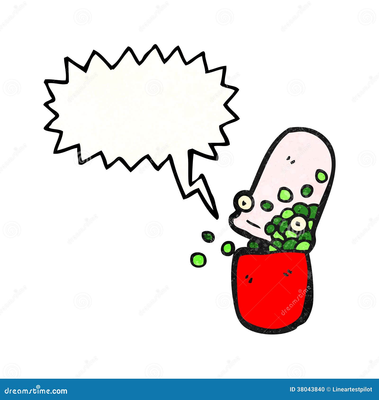 Cartoon drugs capsule stock vector. Illustration of doodle - 38043840