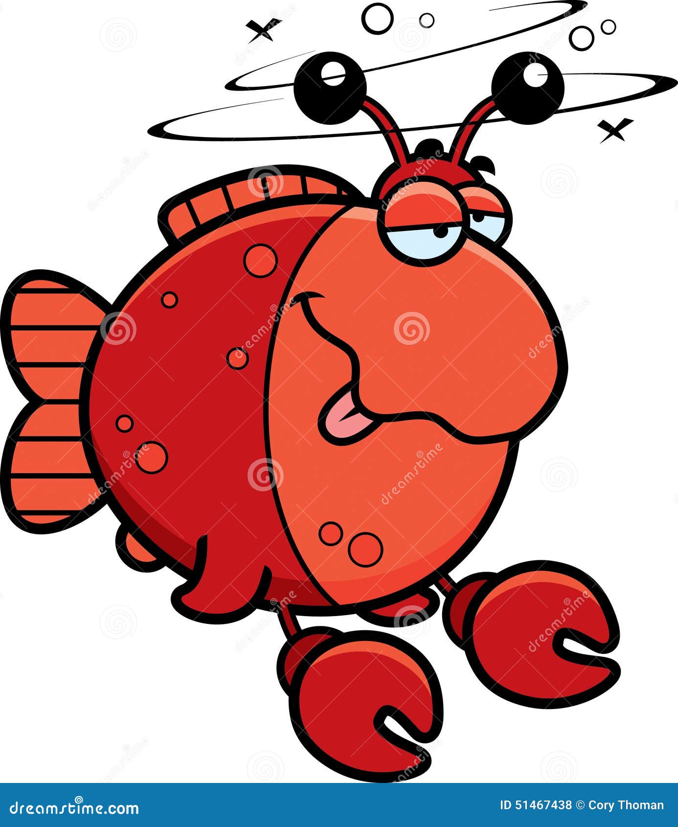 Cartoon Drunk Imitation Crab Stock Vector - Illustration of intoxicated ...