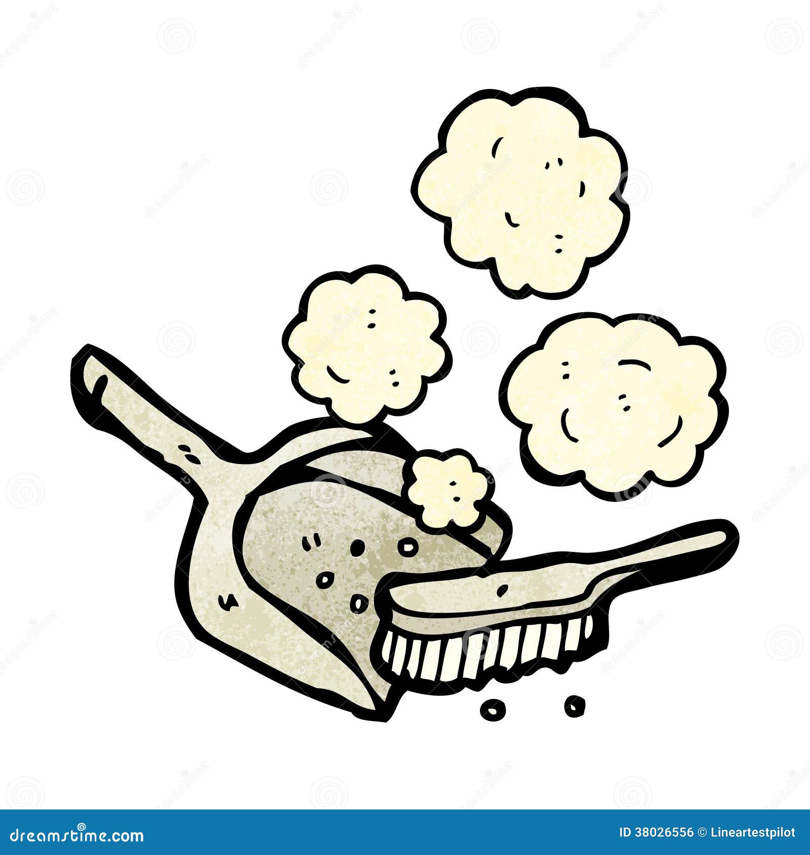 Cartoon dust pan and brush stock vector. Illustration of brush - 38026556