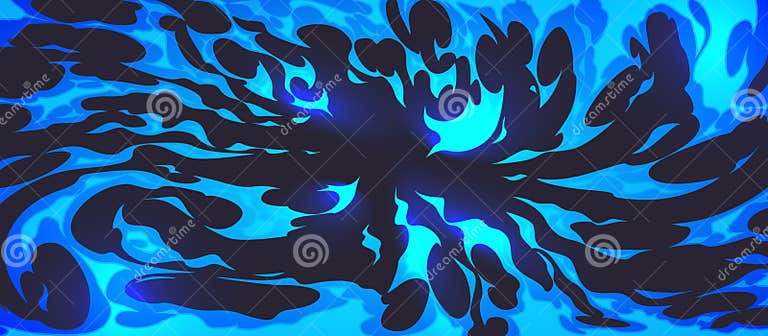 Cartoon Dynamic Blue Fire Comic Vector Background Stock Vector ...