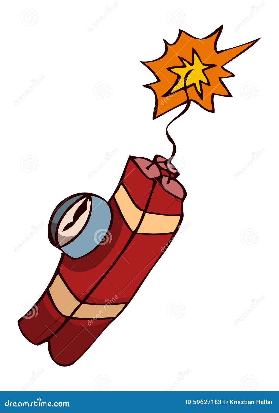 Cartoon Dynamite, Vector Illustration. Stock Vector - Illustration of ...
