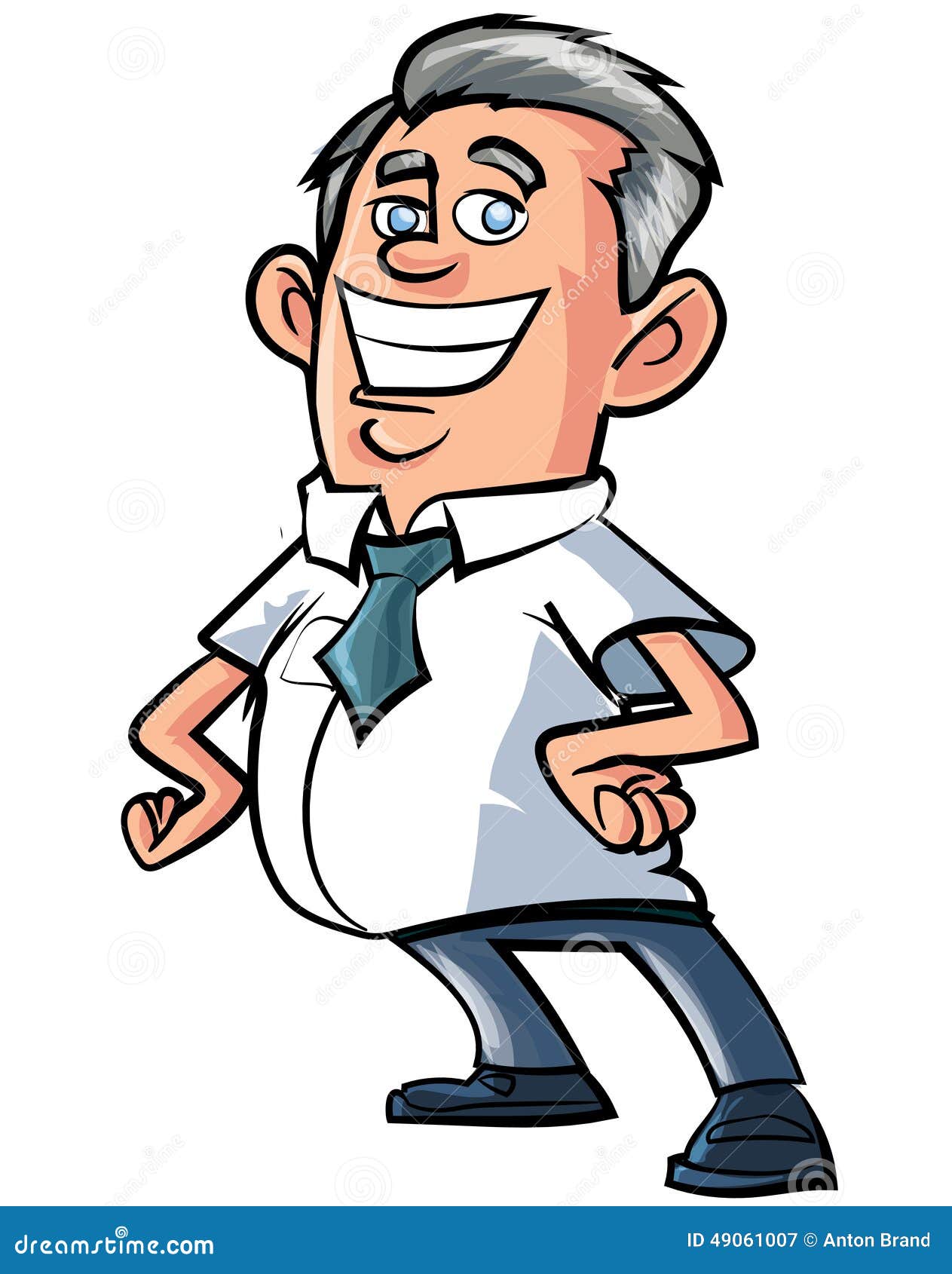 Cartoon Eager Office Worker Stock Illustration - Illustration of worker ...