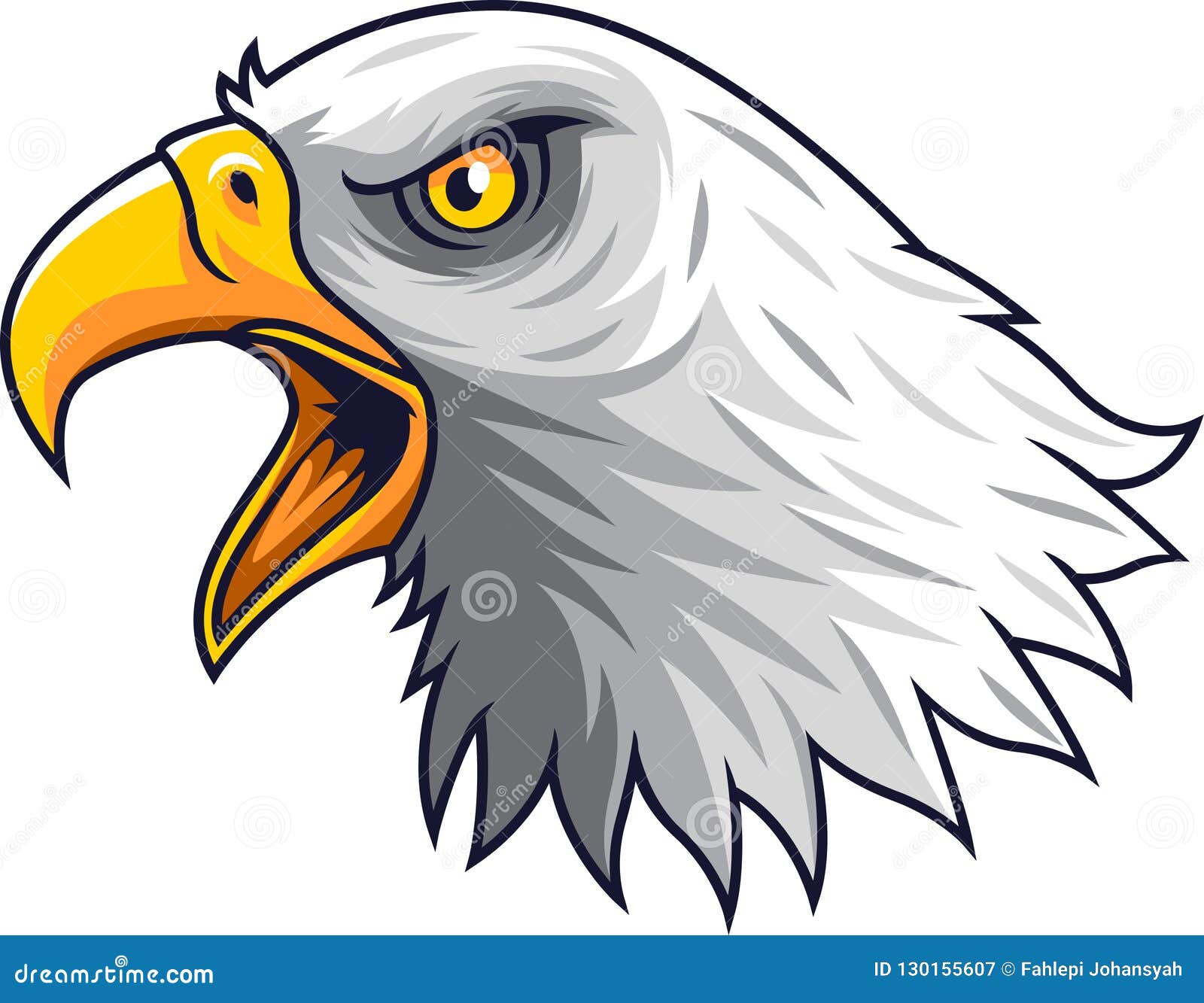 Cartoon Eagle head mascot stock vector. Illustration of heraldic ...