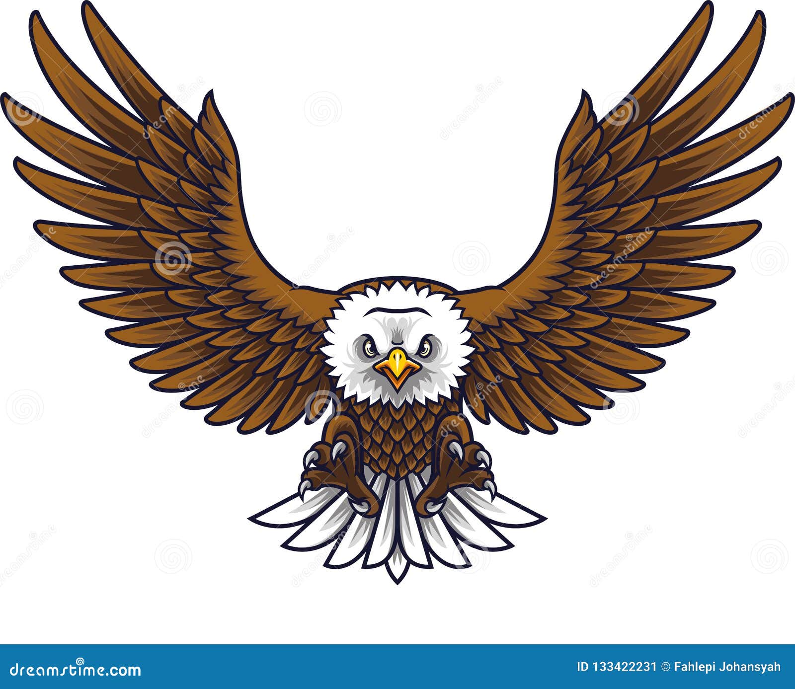 Cartoon eagle mascot stock vector. Illustration of angry - 133422231
