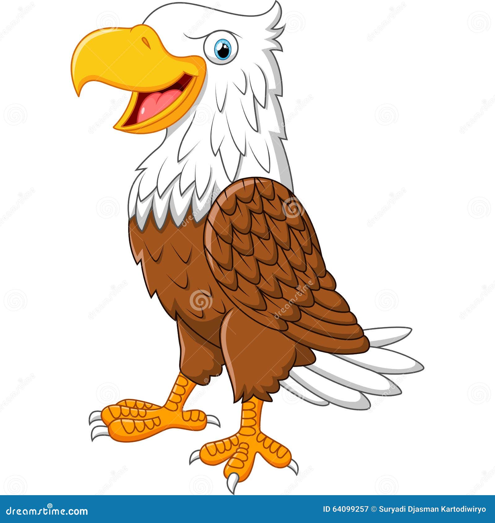 Cartoon eagle posing stock vector. Illustration of comic - 64099257