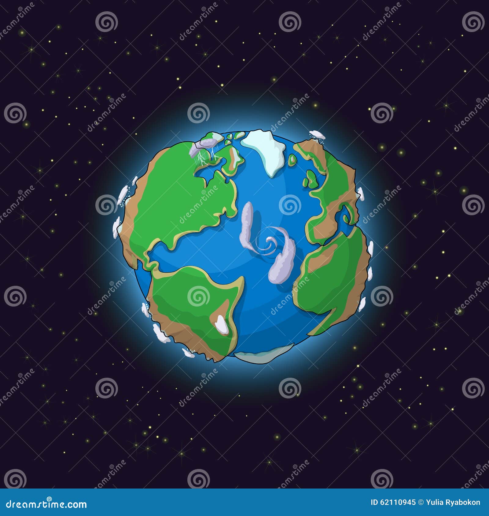 Cartoon earth concept stock vector. Illustration of cartography - 62110945