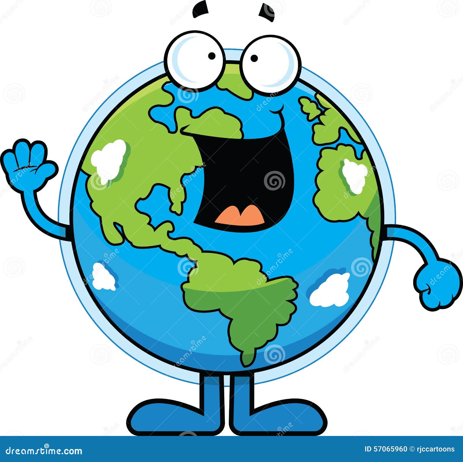 Cartoon Earth Happy Stock Vector - Image: 57065960